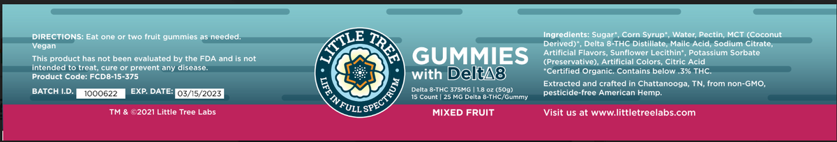 Delta 8 - Mixed Fruit Gummies– Little Tree Labs